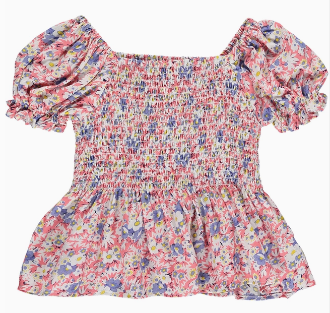 Eleanor Pink Floral Top – Little Posie Boutique